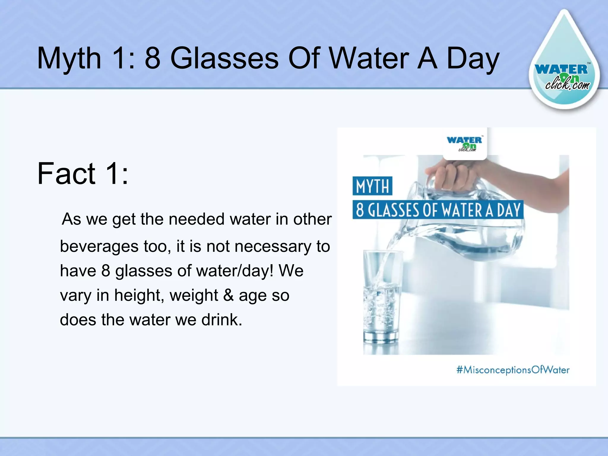 Five Myth And Facts About Drinking With Water | PPT