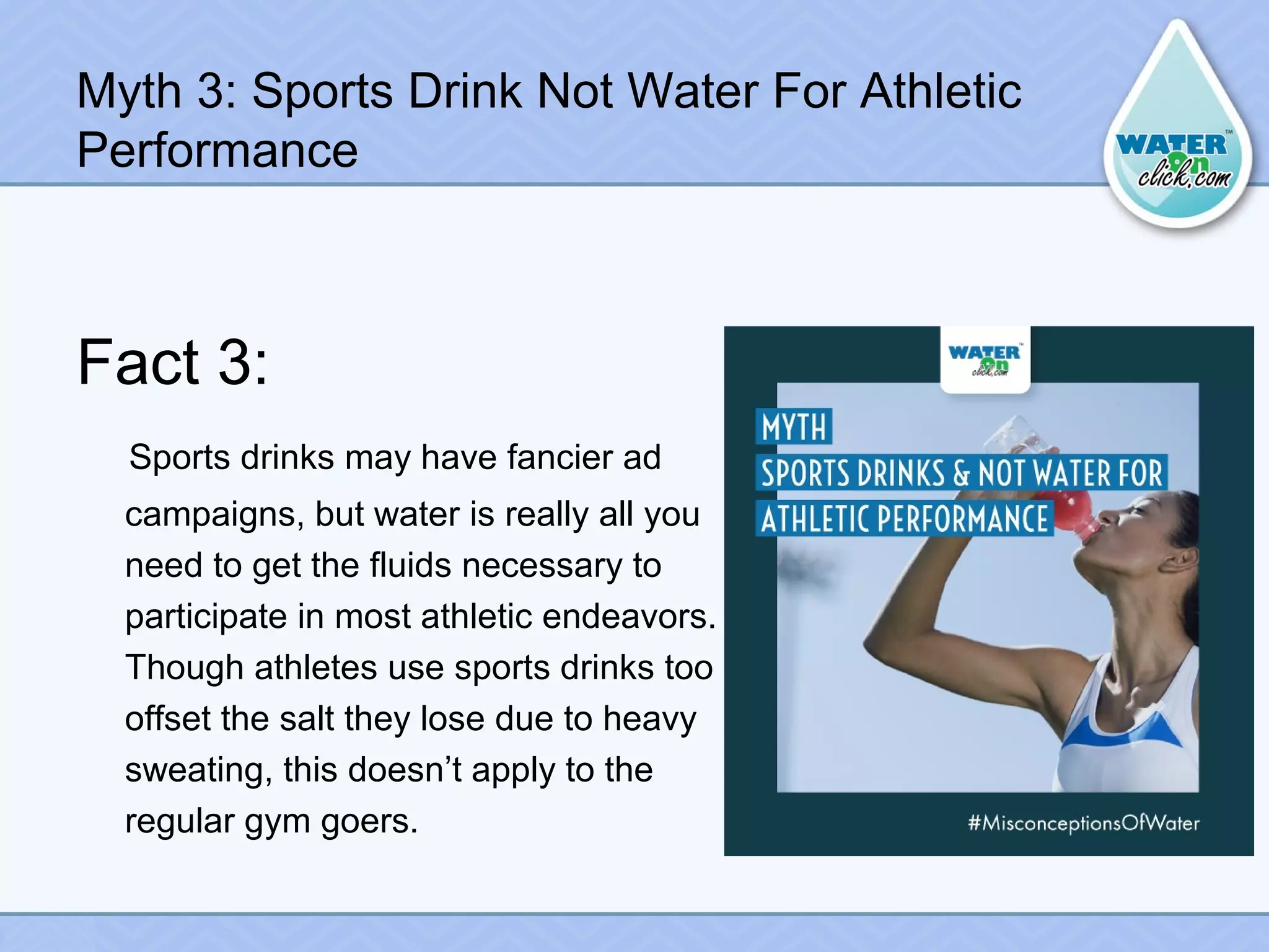 Five Myth And Facts About Drinking With Water | PPT