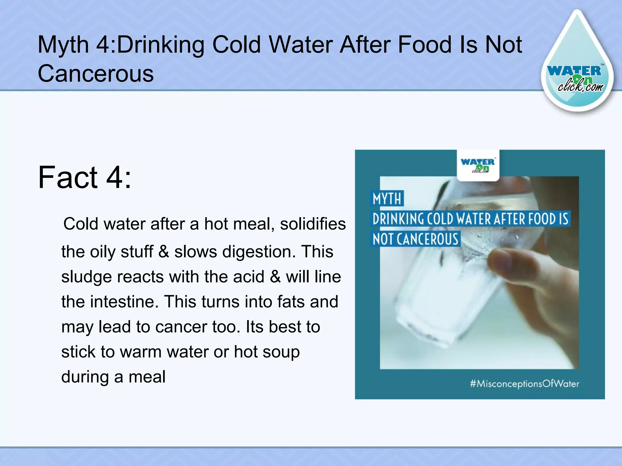Five Myth And Facts About Drinking With Water | PPT