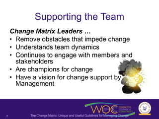 The Change Matrix: Unique and Useful Guidelines for Managing Change | PPTX