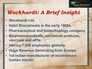 Wockhart Case Study Analaysis Strategic Financial Analysis and Design ...