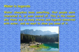 Water in legends | PPT