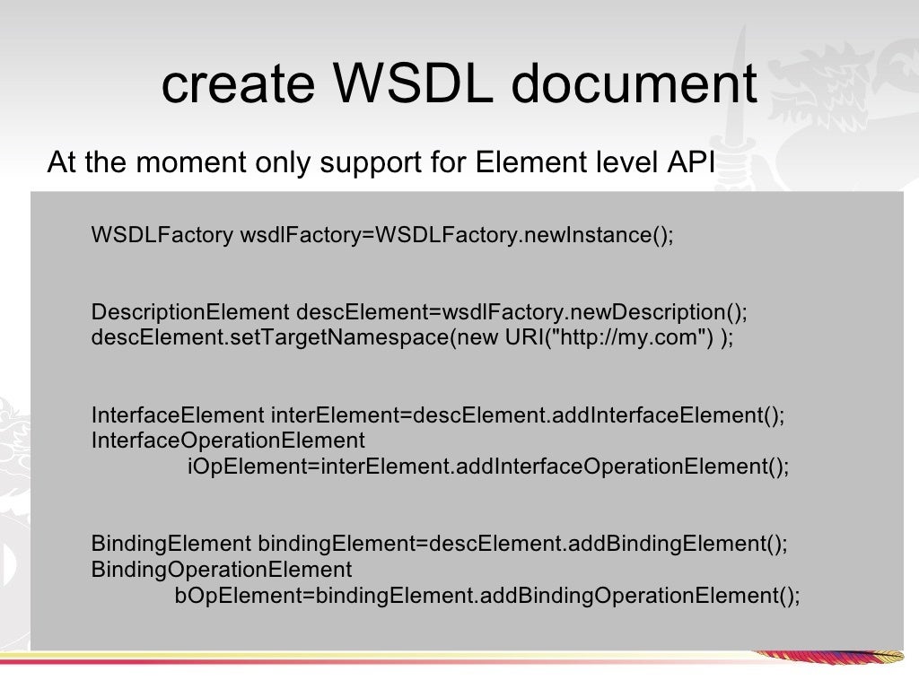 Create Wsdl Document At The