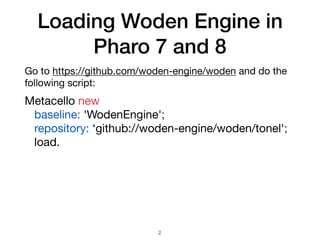 Constructing 3D scenes with Woden Engine | PPT