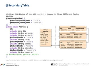 2014 Pre-MSc-IS-3 Persistence Layer | PPT