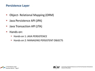 2014 Pre-MSc-IS-3 Persistence Layer | PPT