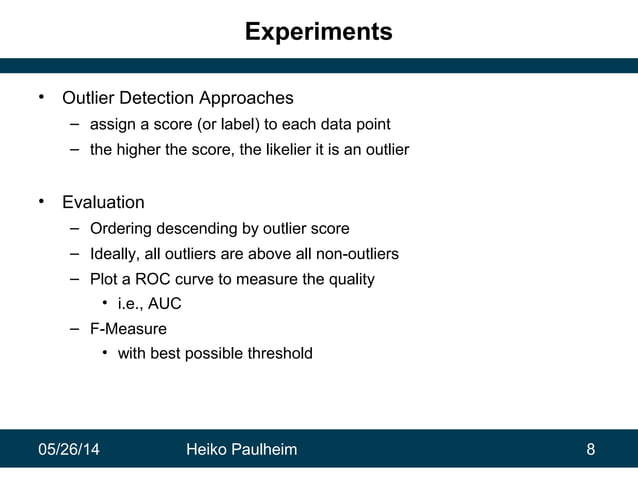 Identifying Wrong Links Between Datasets By Multi Dimensional Outlier Detection Ppt