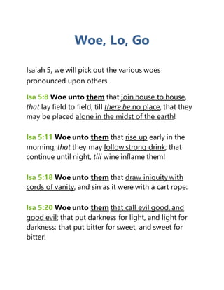 Woe, Lo, Go | DOCX