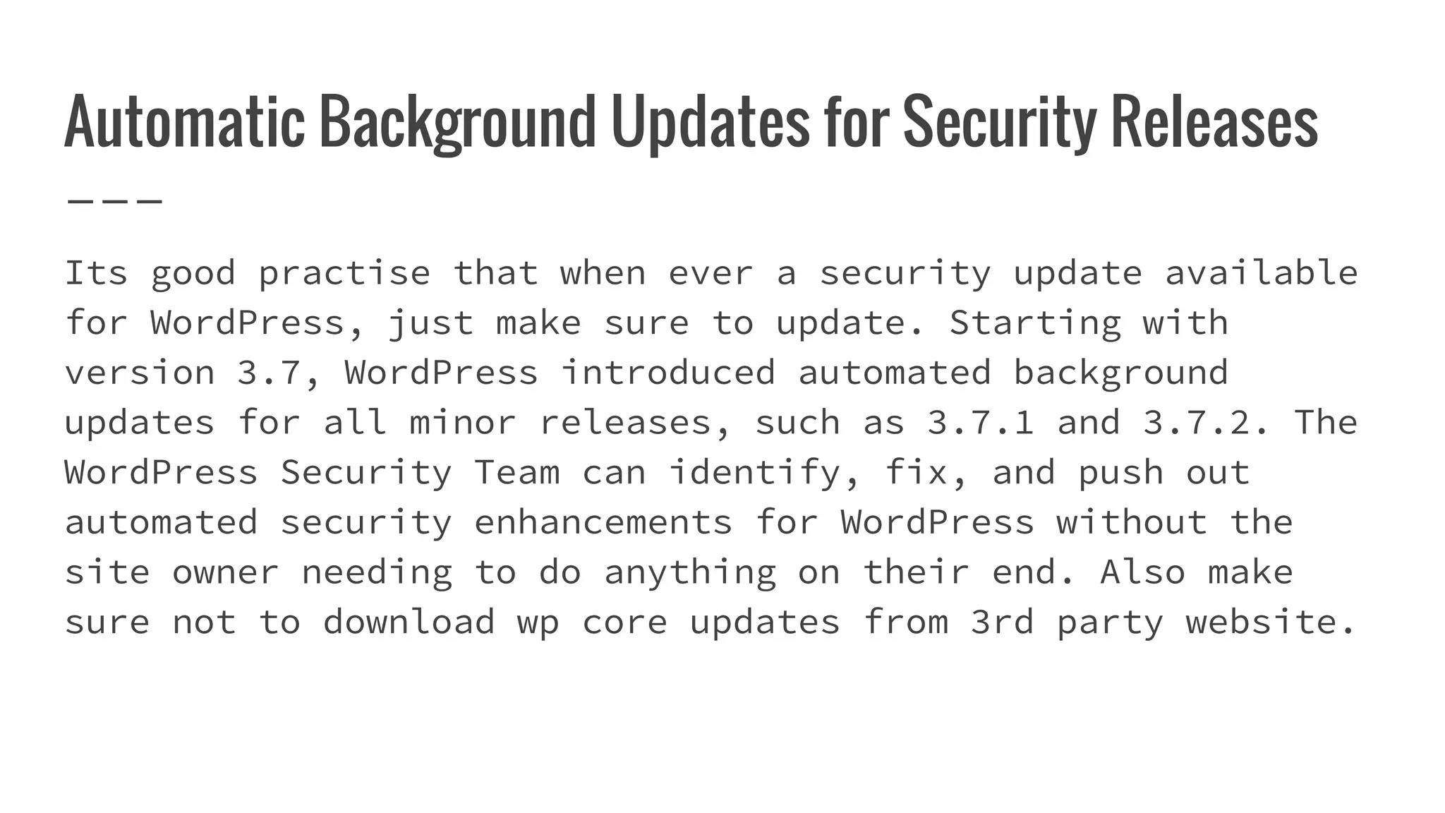 Wordpress security issues | PPTX