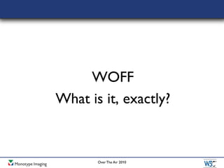 WOFF File Format WOFF Header