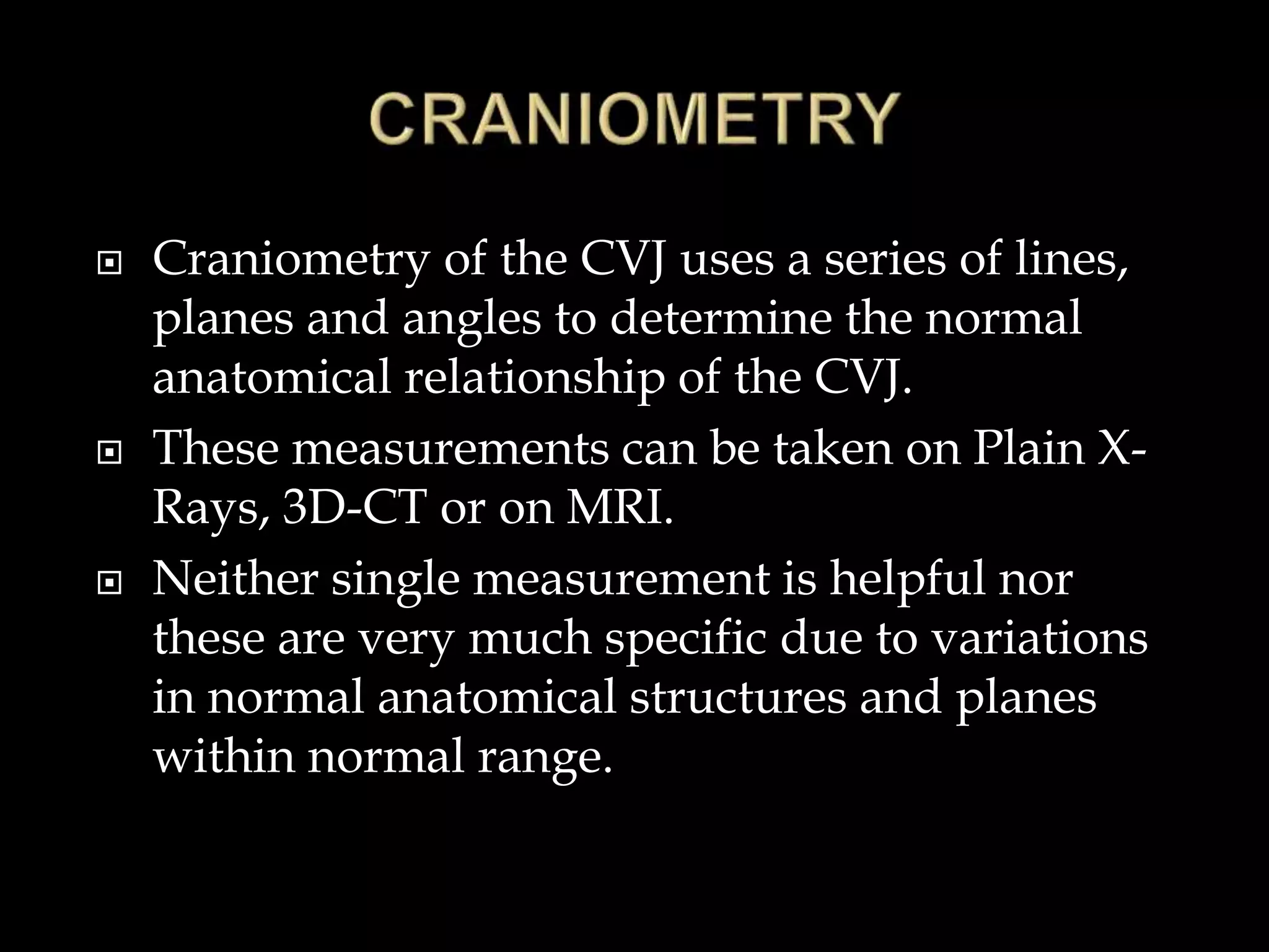 Craniovertebral anomalies | PPTX
