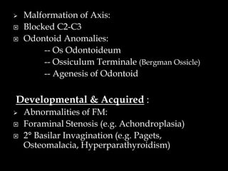Craniovertebral anomalies | PPTX