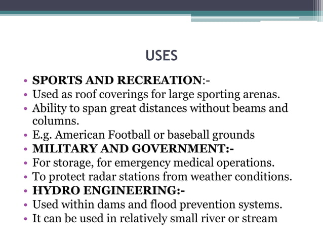 Pneumatic structure | PPTX | Sports