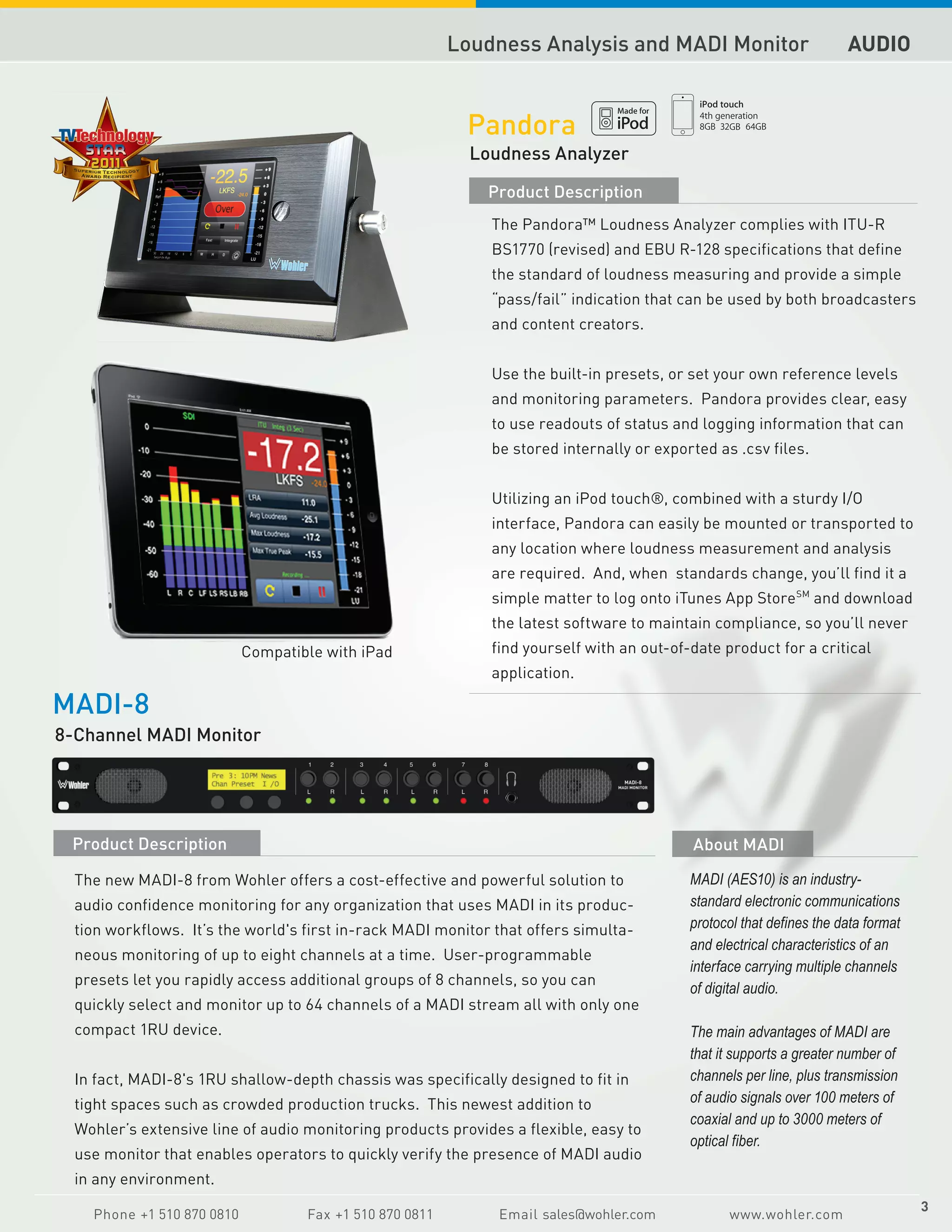Wohler New Product Guide Q1 2012 | PDF