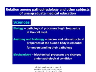 PATHOPHYSIOLOGY Introduction_Professor_Ali_Altimimi | PPTX | Biological Sciences | Science