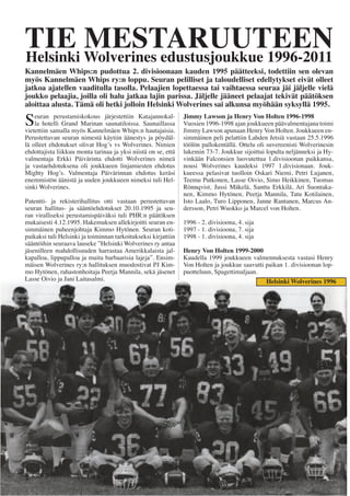 Wolverines Kausijulkaisu 2012 | PDF