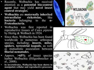Wolbachia based strategies to control insect pests and disease vectors ...