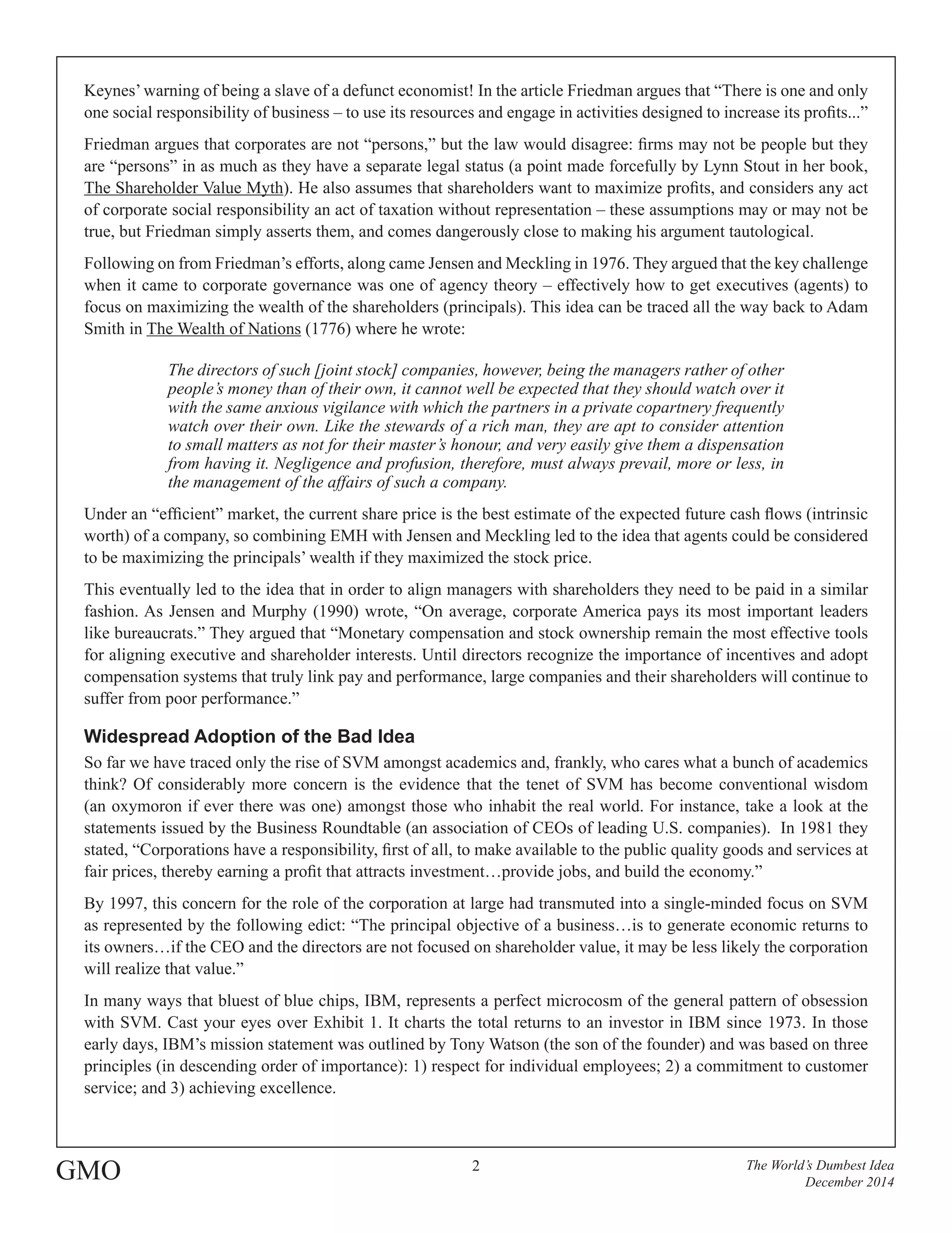 Wold dumbest idea montier - gmo | PDF