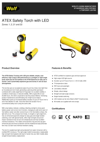 Wolf ATEX Safety Torch With LED - Spec Sheet | PDF