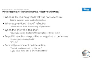 Rebo, the Reflection Guidance Chatbot: Research lab meeting CMU | PPT