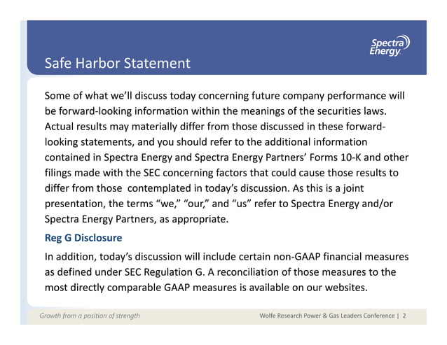 Spectra Energy Partners - Investor Presentation | PPT