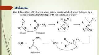 Wolff kishner reduction with mechanism | PPTX