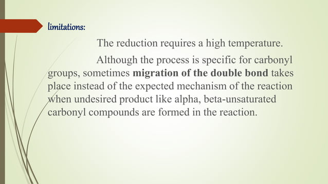 Wolff kishner reduction with mechanism | PPTX