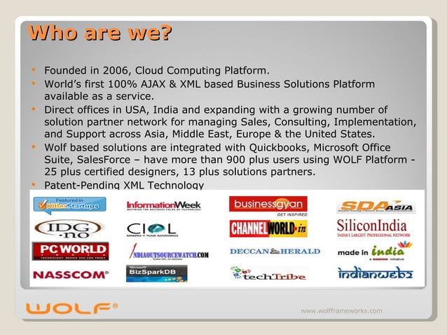Wolf Frameworks Platform Offering | PPT