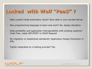 Wolf Frameworks Platform Offering | PPT