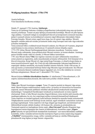 Wolfgang Amadeus Mozart | PDF