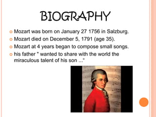 Wolfgang amadeus mozart | PPTX