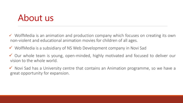 NSWD WolfMedia Animations - Novi Sad | PPT