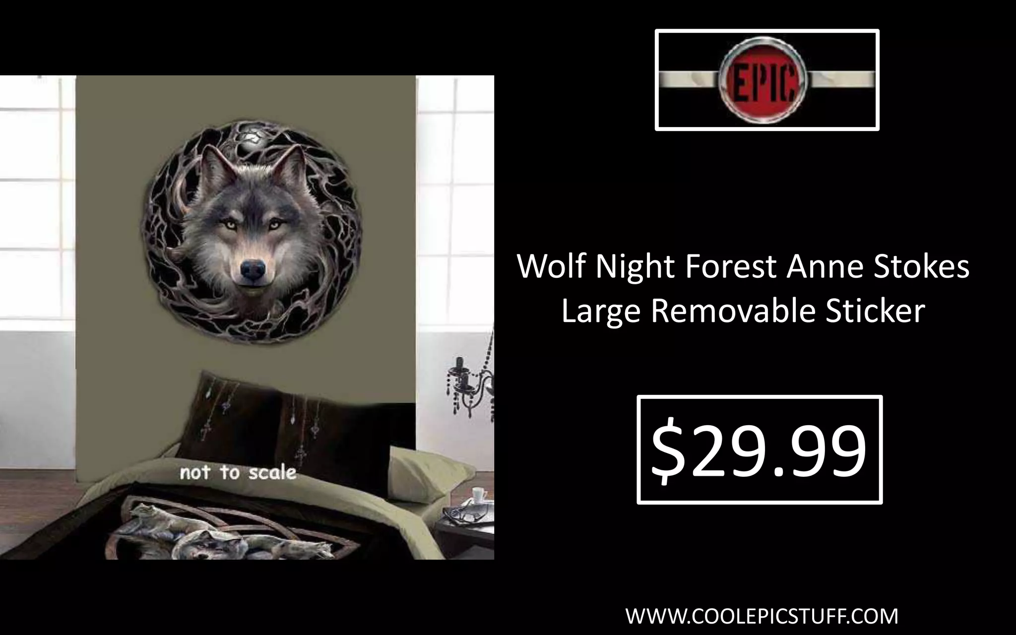 Wolf Night Forest Anne Stokes Large Removable Sticker - Epic Vision LLC ...