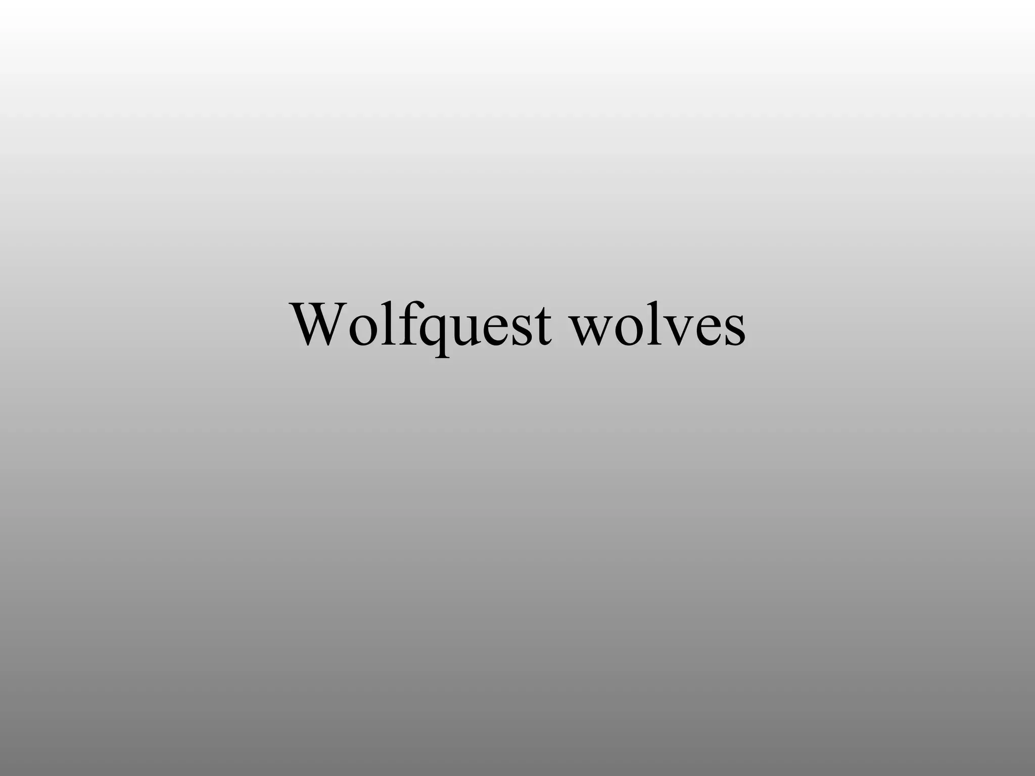 Wolfquest Wolves Slide Show | PPT
