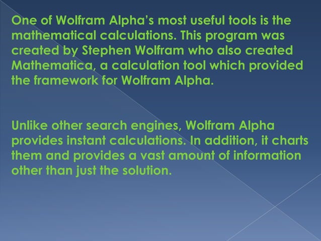 Wolfram alpha | PPTX