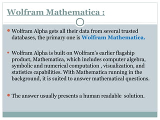 Wolfram alpha | PPT