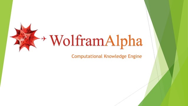 Wolfram alpha A Computational Knowledge Engine Interesting Technology | PPT