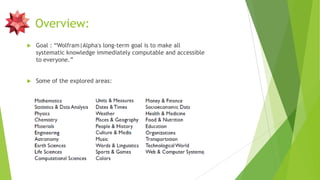 Wolfram alpha A Computational Knowledge Engine Interesting Technology | PPT