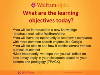 Wolfram alpha rela te.intro | PPT