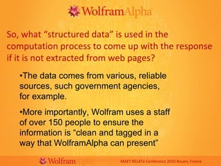 Wolfram alpha rela te.intro | PPT