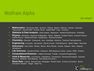 Wolfram Alpha | PPT