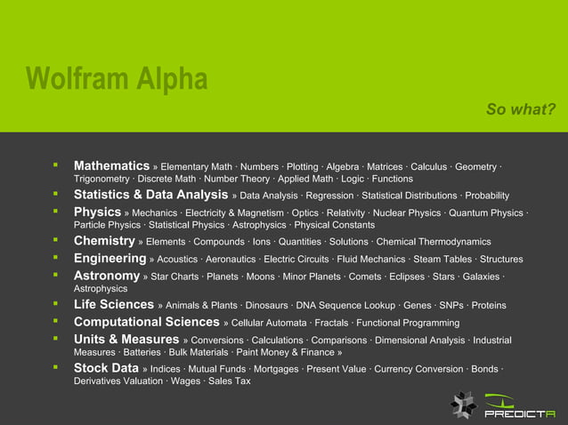 Wolfram Alpha | PPT