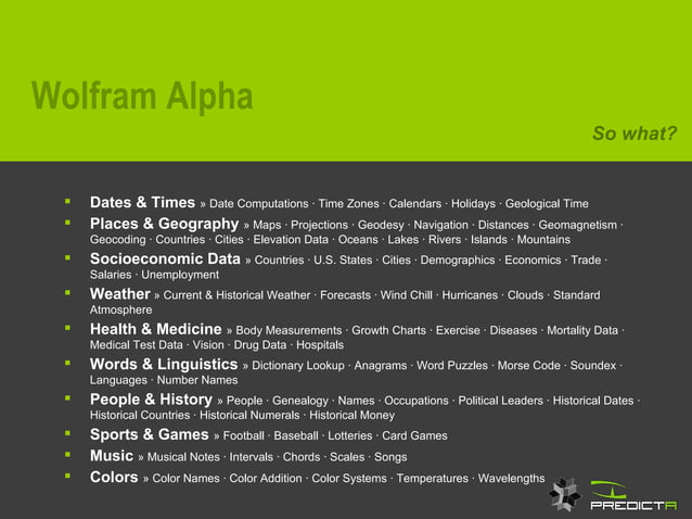 Wolfram Alpha | PPT