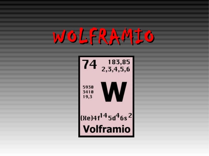 Numero Atomico Del Wolframio - buick