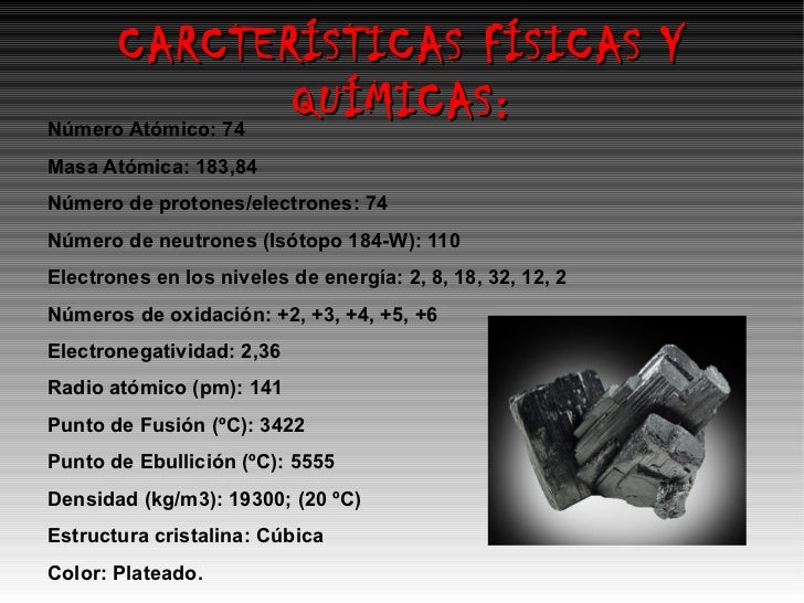 Numero Atomico Del Wolframio - buick