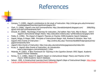 9 events of instructions by Gagnes that can help teachers | PPTX | Workshops and Classes ...