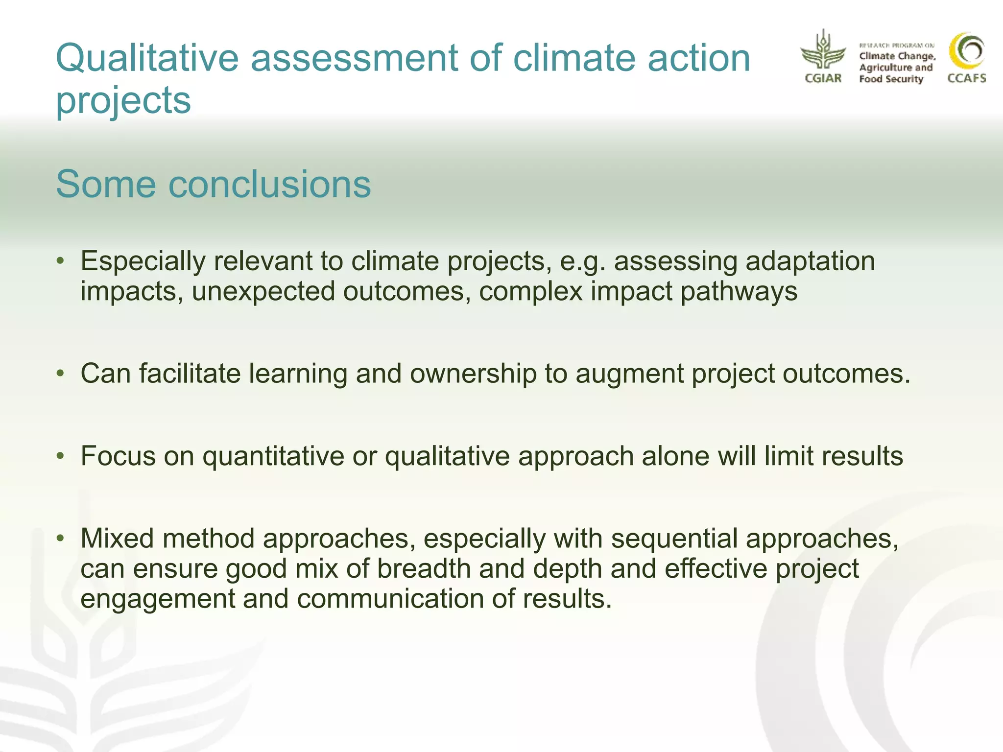 Impact evaluation methods: Qualitative Methods | PPTX