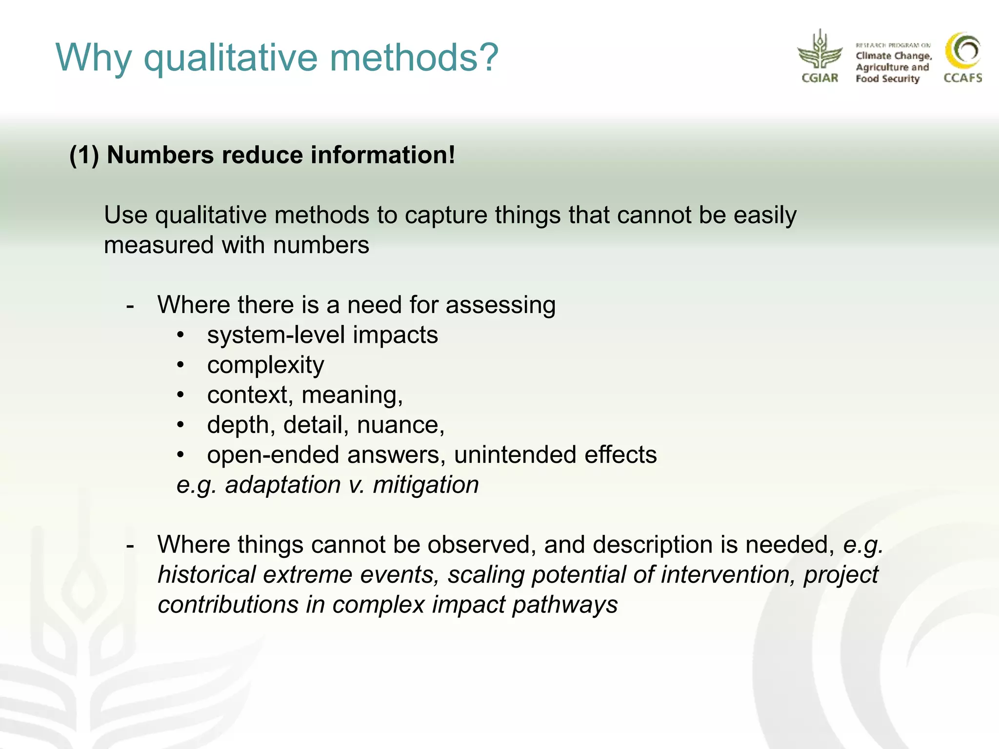 Impact evaluation methods: Qualitative Methods | PPTX