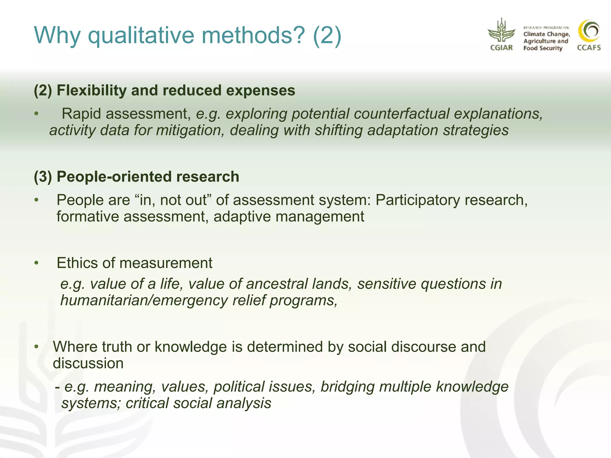 Impact evaluation methods: Qualitative Methods | PPTX