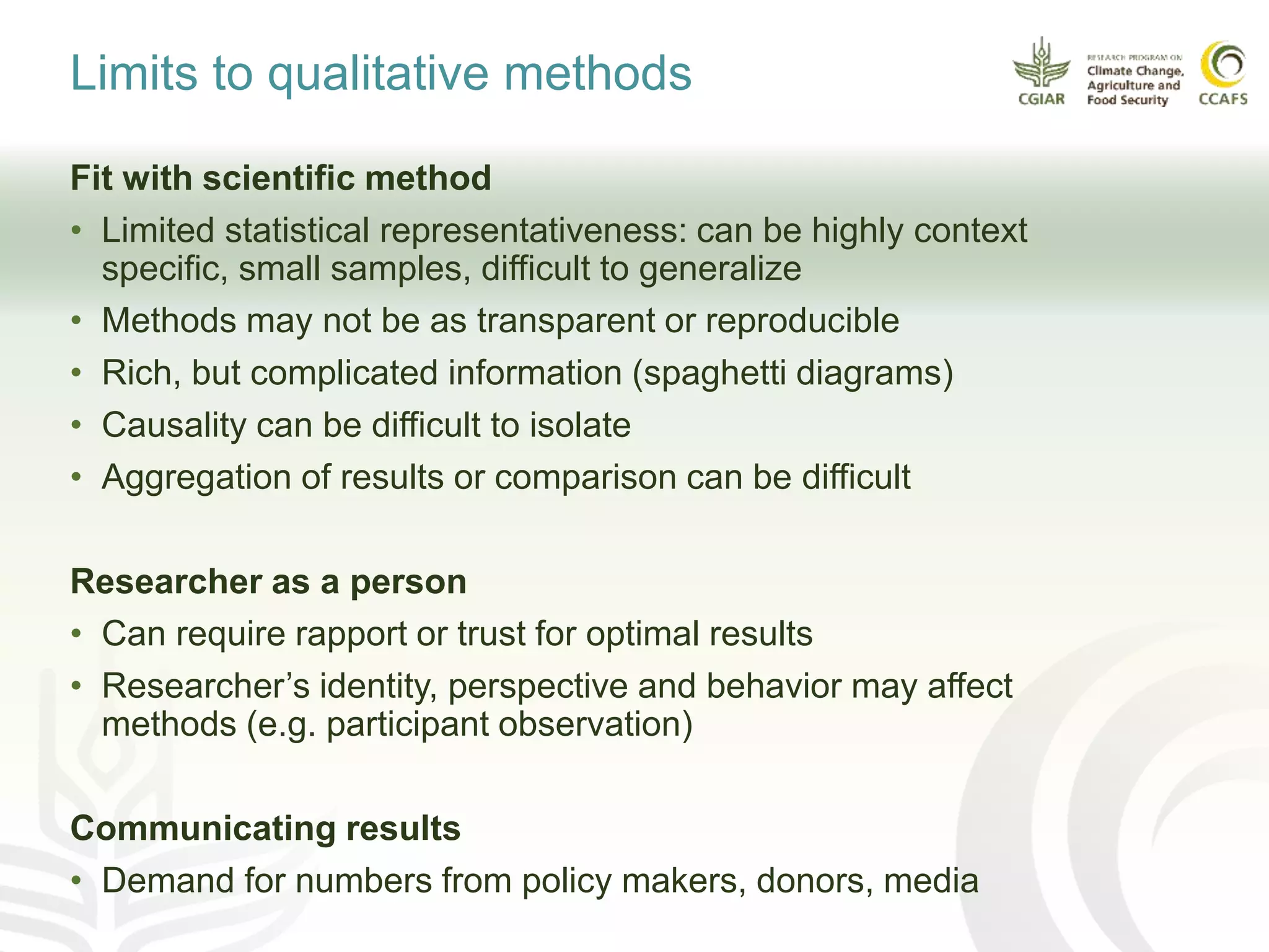 Impact evaluation methods: Qualitative Methods | PPTX